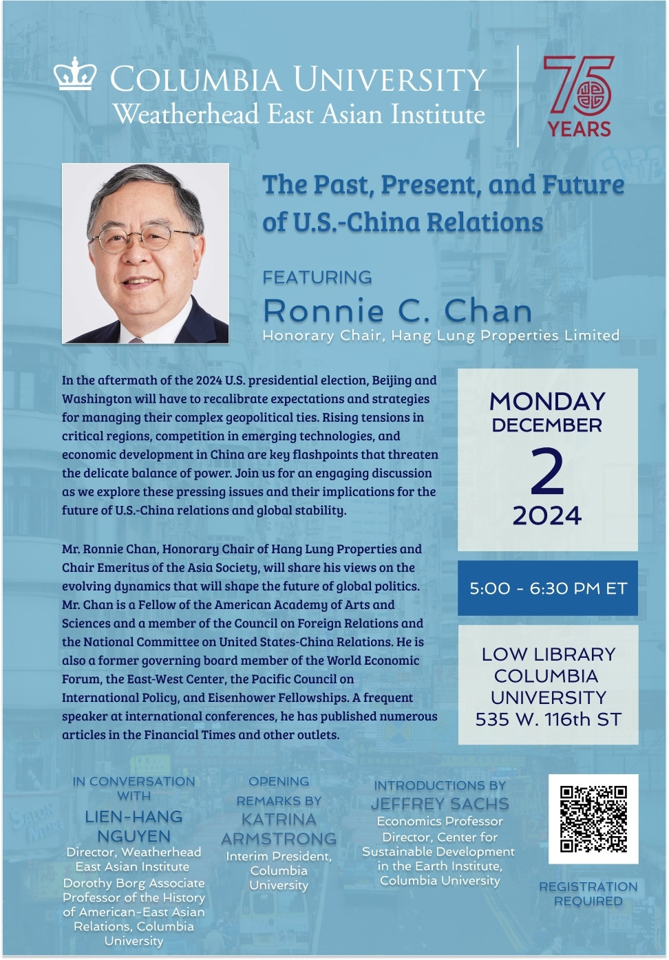 The Past, Present, and Future of U.S.-China Relations: A Conversation with Ronnie C. Chan ...